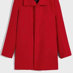Jackets & Coats | Casual Red Mens Solid Collar Overcoat | Poshmark